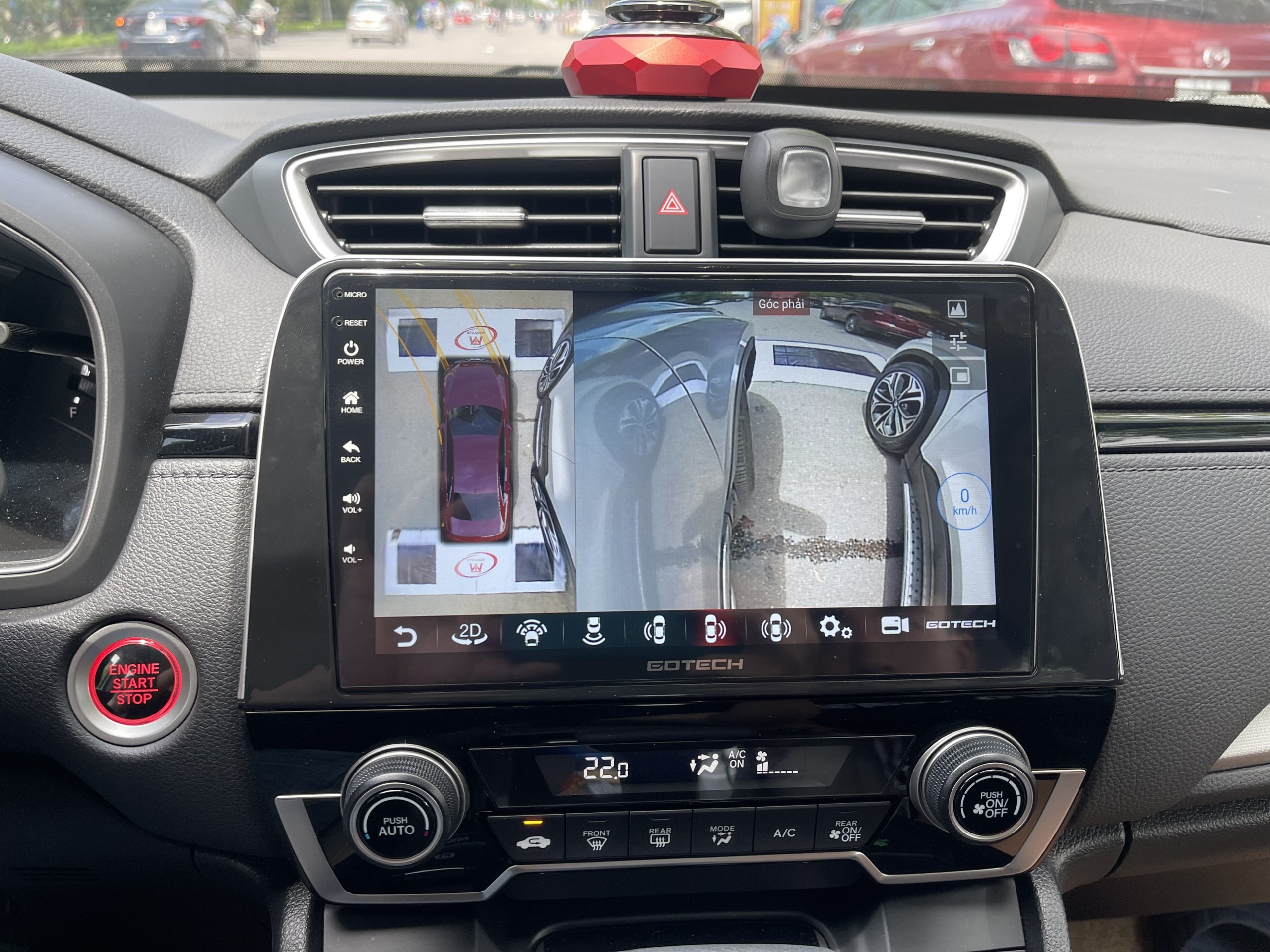Màn hình liền camera 360 Gotech cho xe Honda Crv